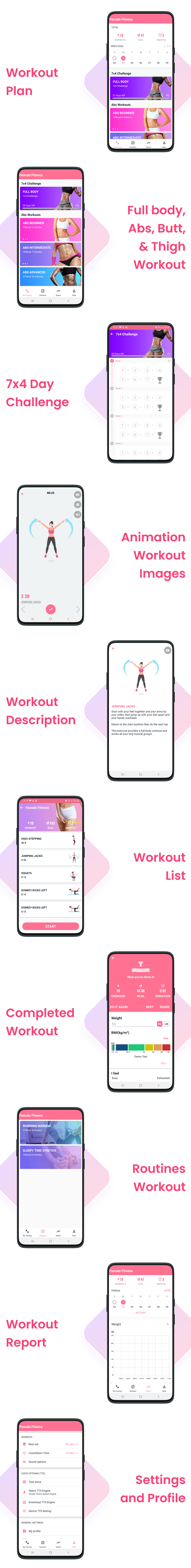 Female Fitness - Android App Source Code by Chiragvadukia | Codester